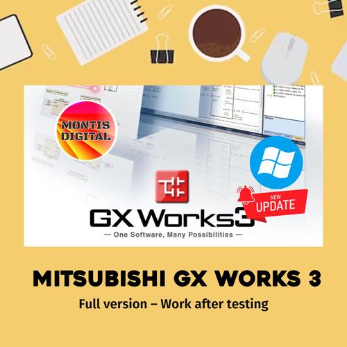 Jual Melsoft Mitsubishi PLC Software GX Works 3 1.055H EU Full Software ...