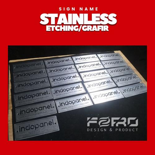 Jual Plat stainless grafir/etching custom sign name desain dan ukuran ...