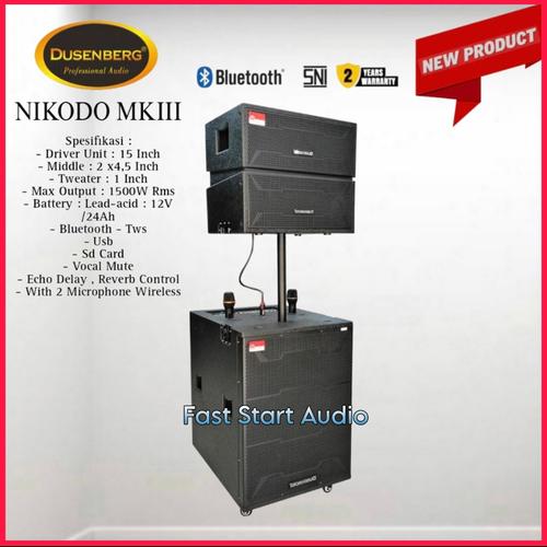 Jual Speaker Aktif Portable Model Line Array System Dusenberg Nikodo MKIII Original Garansi ...