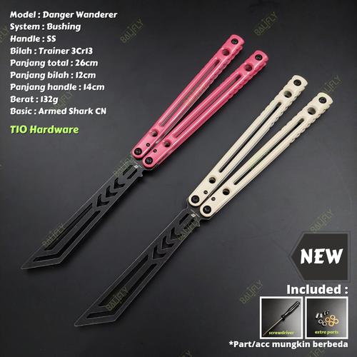 Jual Balisong Butterfly Knife Armed Shark Dangerous Wanderer - Beige ...