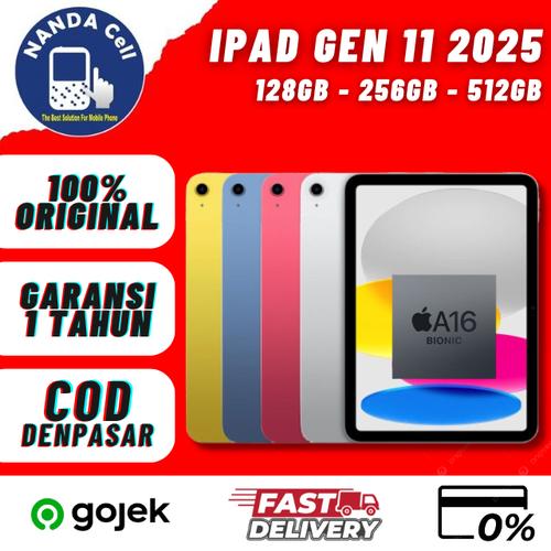 Jual Apple iPad 11th Gen 11-Inch 2025 512GB 256GB 128GB WiFi Only 10.9 ...