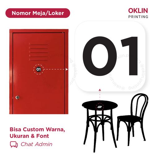 Jual Nomor Meja & Loker Akrilik Tempel Signage | Table & Locker Number ...