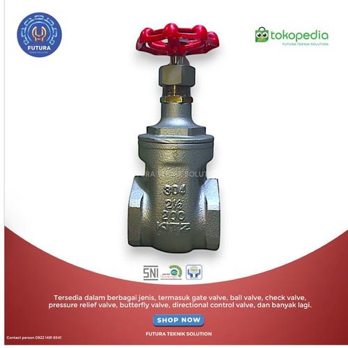 Jual Gate Valve Kitz Stainless 1 1/4" Inch DN32 JIS 10K SS304 Stainless ...