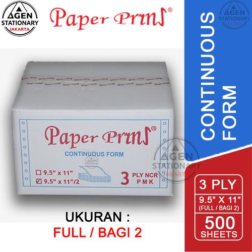 Promo KERTAS CONTINUOUS FORM PAPER PRINT 9.5 X 11 3 PLY FULL BAGI 2 ...