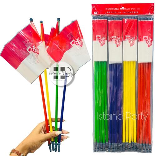 Jual PACK 20 PCS Bendera Merah Putih Garuda Stik Peluit / stick peluit ...