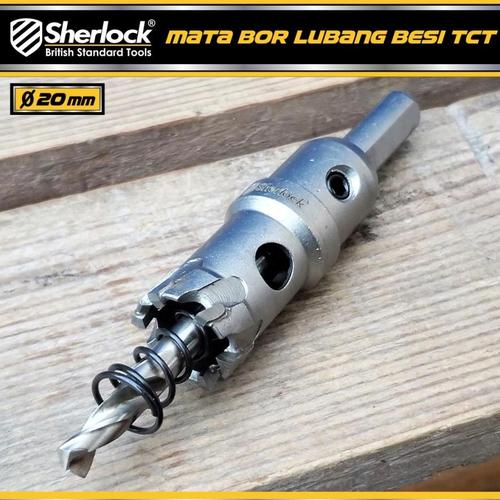 Jual Mata Bor Besi Keras Sherlock Hole Saw TCT ukuran 20 MM untuk ...