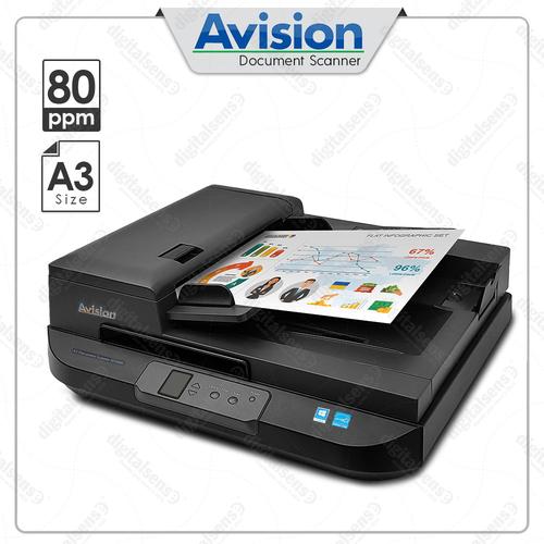 Promo Scanner Avision AD5800 - Flatbed+ADF - A4/F4/Legal/A3 - 80 Lembar ...