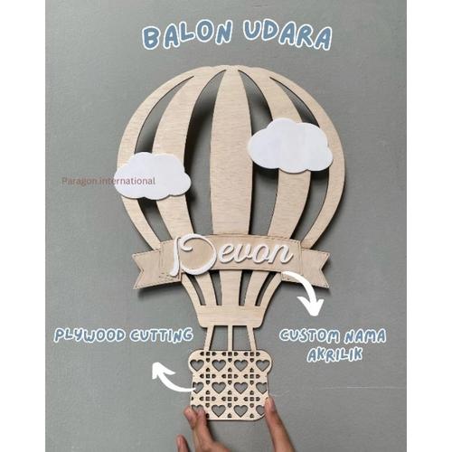 Jual Hiasan Dinding Balon Udara Estetik Kamar Anak Include Nama - Kab ...