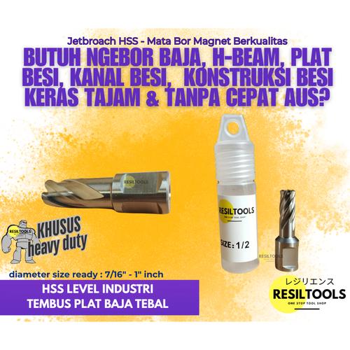 Promo Jetbroach HSS Mata Bor Magnet Baja besi Tebal Ukuran 7/16”–1 ...