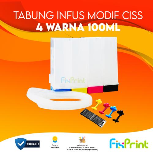 Jual Tabung Infus Printer 4 Warna Tank Tabung 60ml 100ml Universal ...