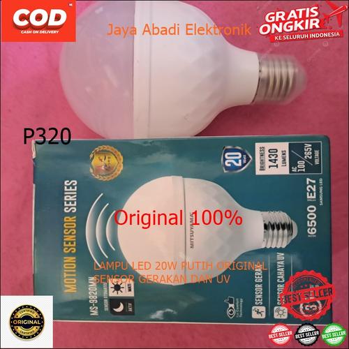 Jual P320 LAMPU LED 20W PUTIH ORIGINAL SENSOR GERAKAN DAN UV CAHAYA GELAP MENYALA MITSUYAMA ...