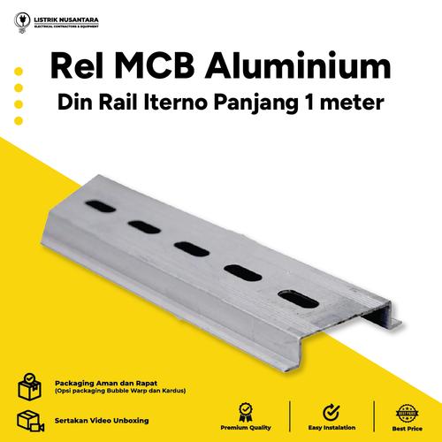 Jual Rel MCB Aluminium / Din Rail Reil MCB 1 Fungsi 1 M Din-Rail MCB ...
