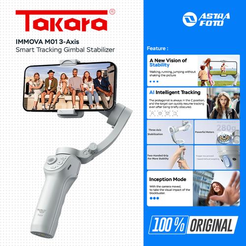 Promo Takara IMMOVA M01 3-Axis Smart Tracking Gimbal Stabilizer with ...
