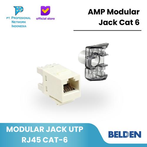Jual AMP Modular Jack Cat 6 / cat6 Biru Original / COMMSCOPE - Jakarta ...