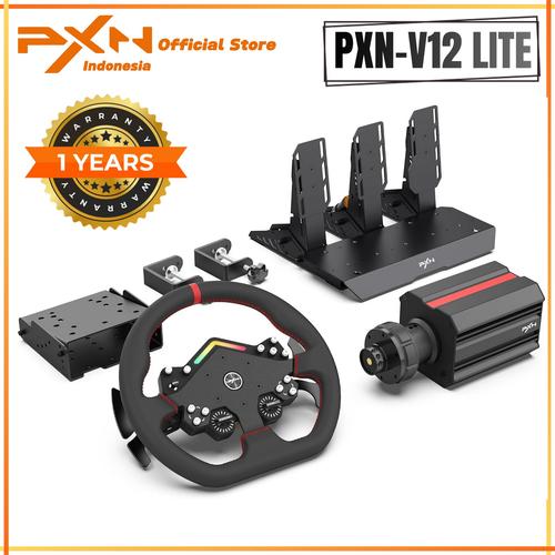 Promo PXN V12 Lite Real Servo Direct Drive Force Feedback Steering Wheel - V12 Lite Only Cicil 0 ...
