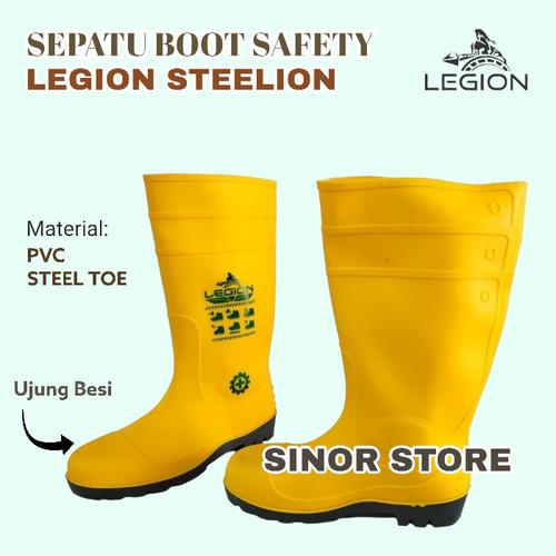 Jual Sepatu Boot LEGION Sepatu Safety Kerja Ujung Besi Baja Uk 39 s.d ...