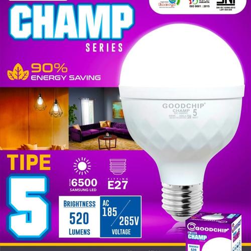 Jual Bohlam Champ Series 6500 Samsung LED E27 Lampu Cahaya Putih SNI ...