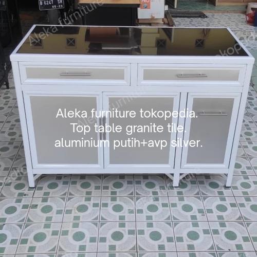 Jual KITCHEN SET ALUMINIUM TEBAL/MEJA DAPUR/MEJA ISLAND/MEJA KOMPOR ...