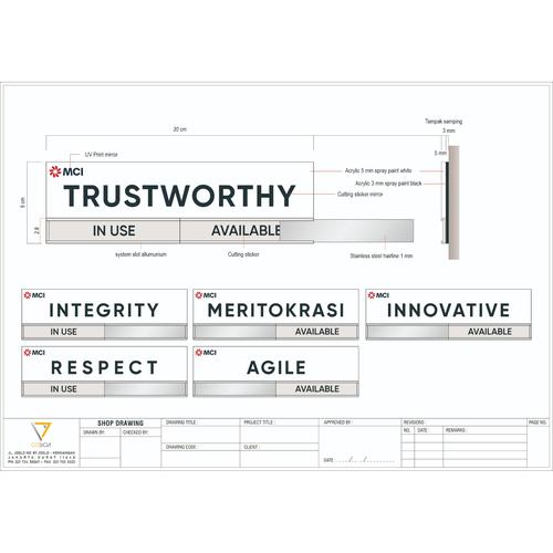 Jual Signage Door Sign Acrylic + UV print - Jakarta Barat - Gosign ...