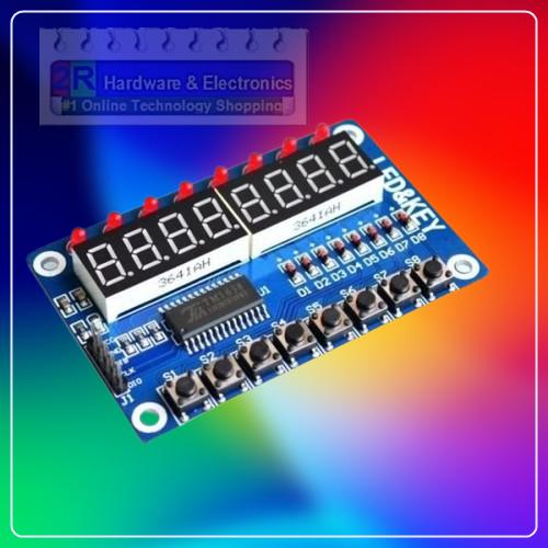 Jual 8 Digit 7 Segment LED Key TM1638 Trainer Module I/O Input Output ...