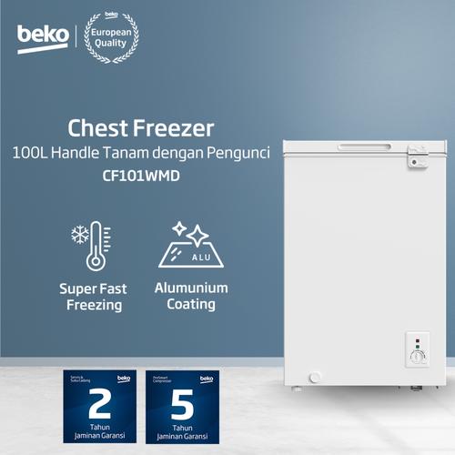 Promo Beko Kulkas Chest Freezer CF101WMD - Kapasitas 100liter Kunci ...