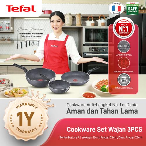 Promo Tefal Cookware Set Wajan 3PCS Series Natura A / Fry Pan Anti Lengket - Kota Bekasi - Tefal ...