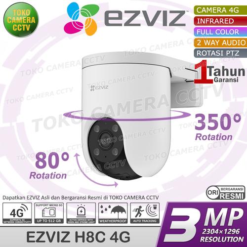 Jual EZVIZ H8C 4G 2K SIM GSM KAMERA CCTV SMART IP CAMERA PTZ AUDIO ...