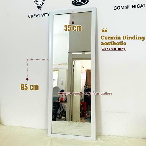 Jual Cermin Kaca Tempel Gantung Dinding Aesthetic 35 X 95 cm Kamar ...