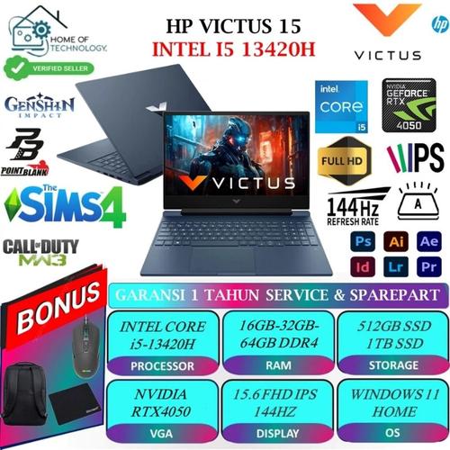 Jual Laptop Baru HP Victus 15 Intel i5 13420H 32GB 1TB RTX4050-6GB 15 ...