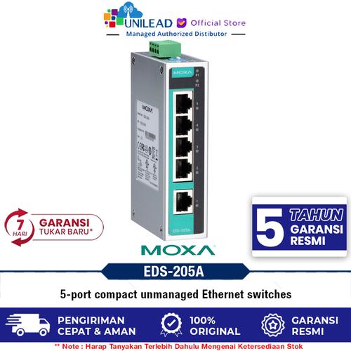Promo Moxa EDS-205A – 5-Port Unmanaged Industrial Ethernet Switch Cicil ...