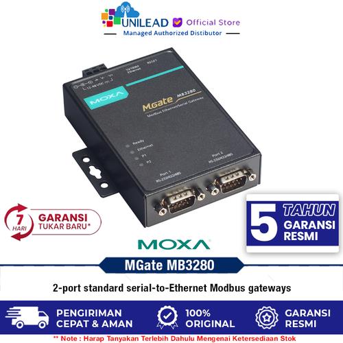 Promo Moxa Mgate MB3280 serial to ethernet modbus protocol gateway 2 ...