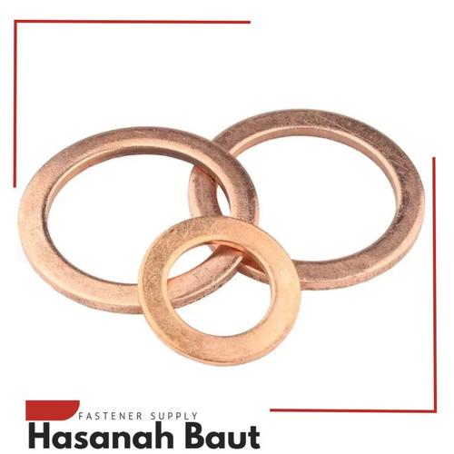 Jual Ring Plat Tembaga M8 OD12 Mili / Cooper Flat Washer M8 - Jakarta ...