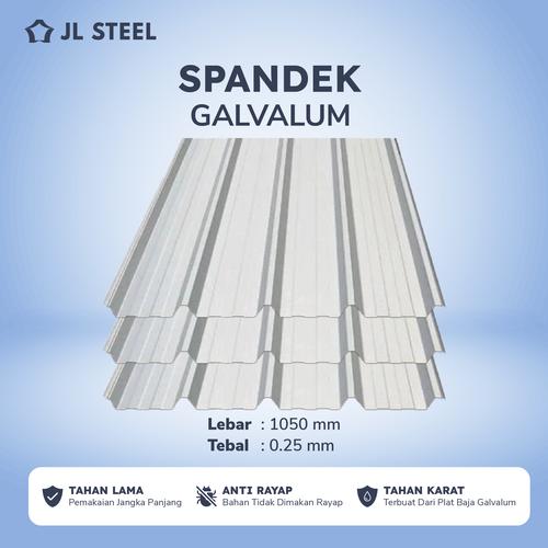 Jual ATAP SPANDEK / SPANDEK PASIR tebal 0.25mm lebar efektif 1050mm ...