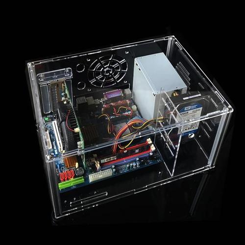 Jual Transparent Acrylic Computer Case For ATX MATX Mainboard Modify ...
