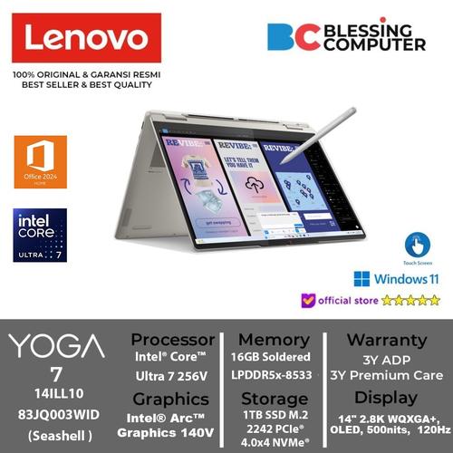 Promo LENOVO YOGA 7 OLED 2 in 1 14ILL10 83JQ003WID Intel Core Ultra 7 256V 16GB 1TB W11 OHS ...