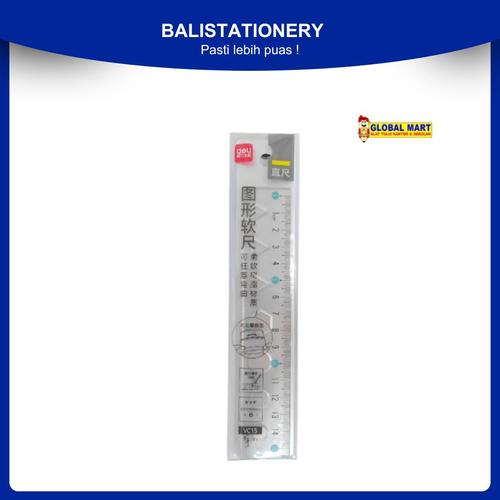 Promo Penggaris Fleksibel Deli VC15 & VC16 - Ruler Ultra Lentur 15cm ...