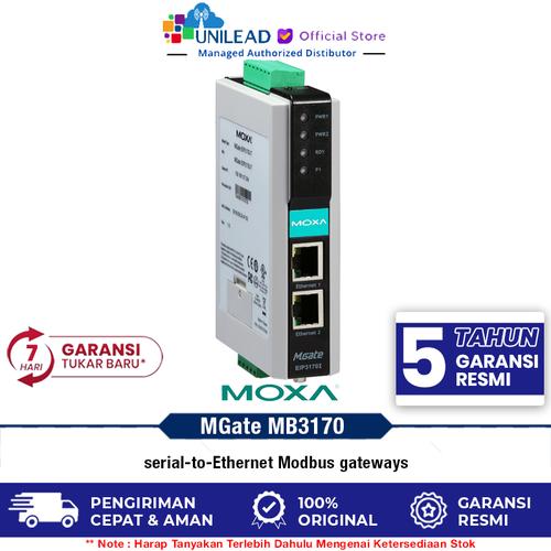 Promo Moxa MGate MB3170, Serial RS-232/422/485 to-Ethernet Modbus ...