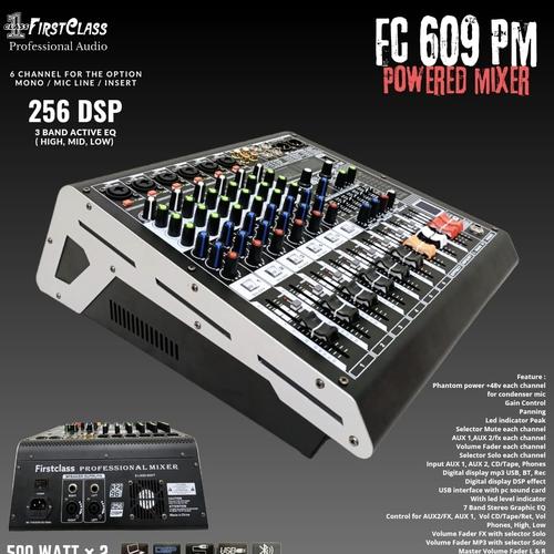 Jual POWER MIXER FIRST CLASS FC 609 PM FC 609PM 6CH USB BLUETOOTH ...