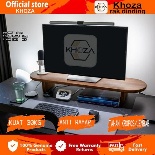 Jual Stand Monitor Kayu Minimalis / Rizer lapotop Ergonomis Adjustable ...