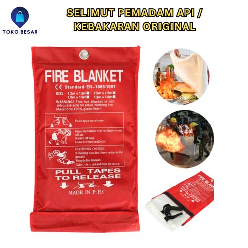 Jual 1,5 X 1,5 Fire Blanket Kain Selimut Anti Api Pemadam Api Kebakaran ...