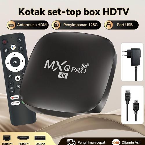 Jual MXQ Pro Set Top Box Dual Band 2.4G+5G Wifi6 4K16GB + 128GB Android ...