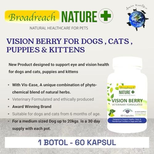Jual Broadreach Nature Plus USA Vision Berry Vitamin Mata Kucing Anjing ...