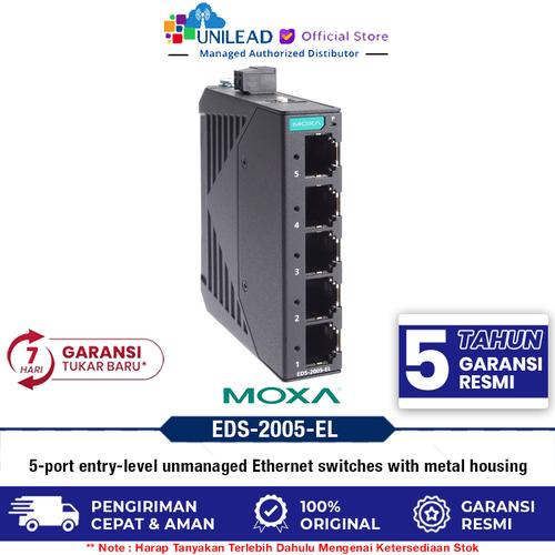 Promo MOXA Industrial ethernet switch hub 5 port fast ethernet EDS-2005 ...