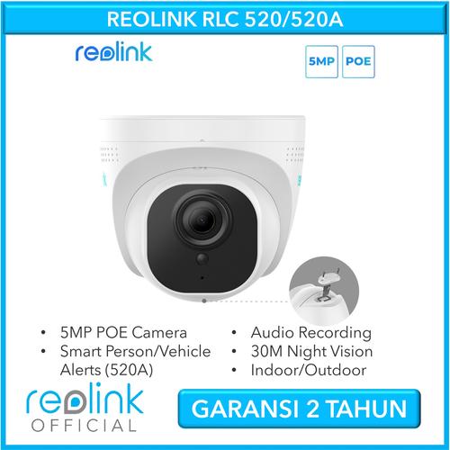 Promo Reolink RLC 520A (P324) 5MP POE IP Camera Indoor Outdoor CCTV ...