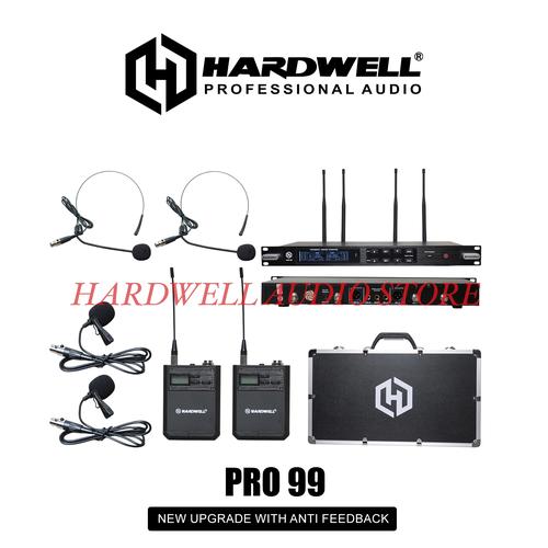 Jual Mic Wireless Hardwell PRO 99 Double Mic Clip On Headset Original ...