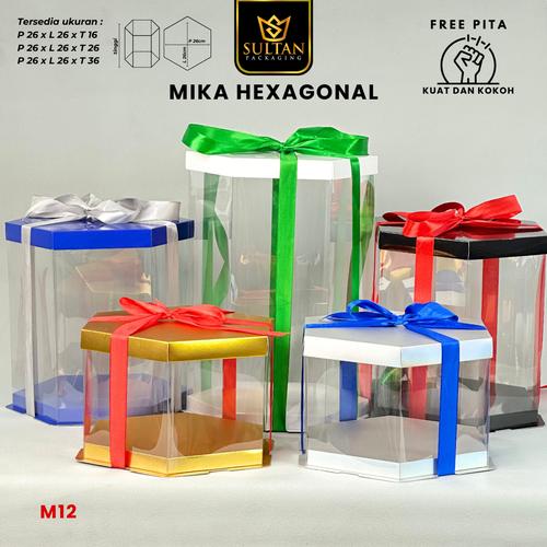 Jual Box Mika Hexagonal - Cake Box - Box Segi Enam Kue Mika Transparan ...