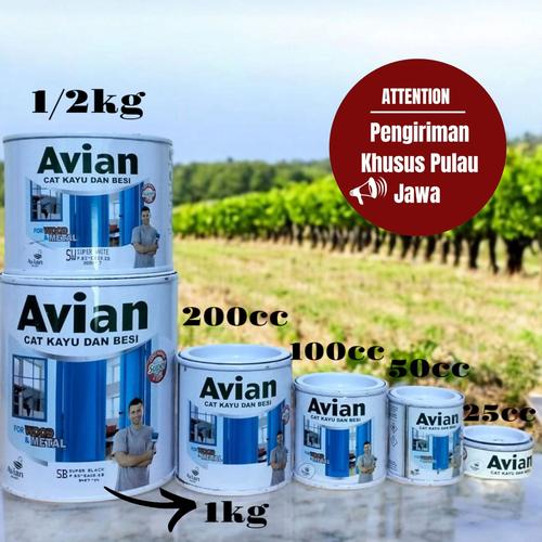 Jual Cat besi Avian 0,45 lt /cat kayu /cat besi/cat avian high gloss ...