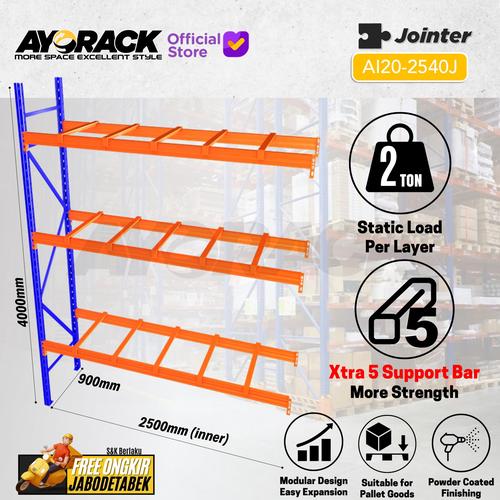 Promo PALLET RACKING 2 TON AI20-2540J RAK GUDANG PALET JOINTER 4 METER ...