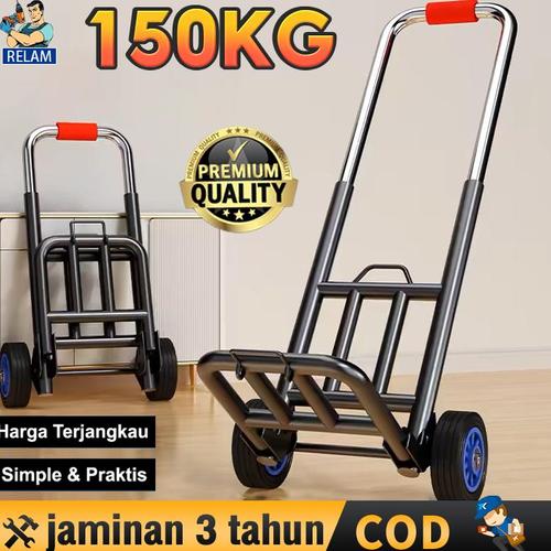 Jual Troli Besi Lipat Serbaguna Troli Galon Troli Barang Free Tali ...