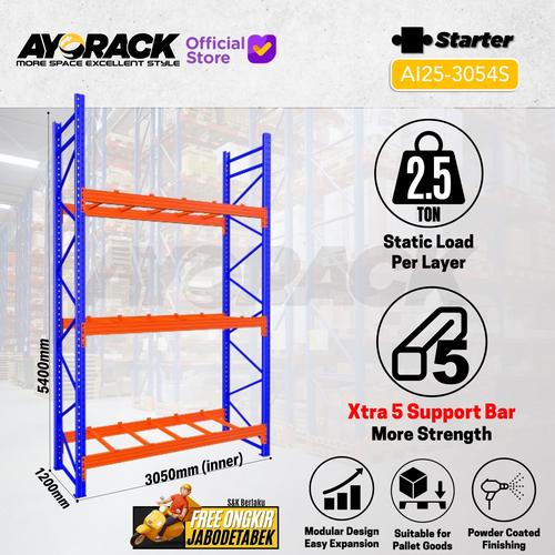 Promo RAK PALET 2.5 TON AYORACK AI25-3054S W12 TINGGI 5.4 METER - RACK ...
